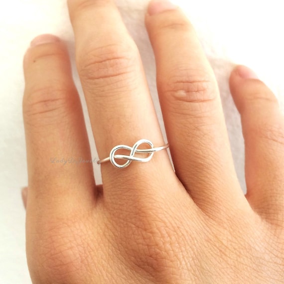 Infinity Knot Ring Bridesmaid Gift Set 3 4 5 6-14K Gold /Rose | Etsy