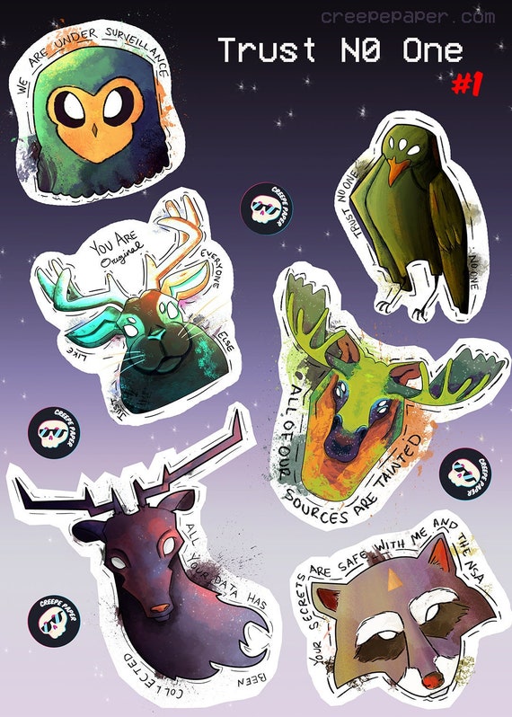 Trust N0 One Sticker Sheets - Etsy
