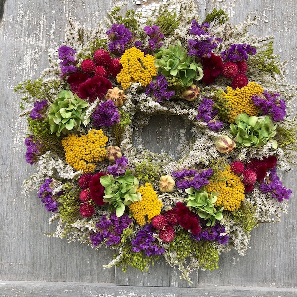 Burlap Flower Wreath - Etsy