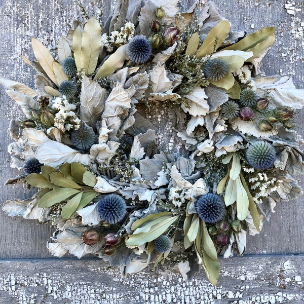Blue Wreath - Etsy