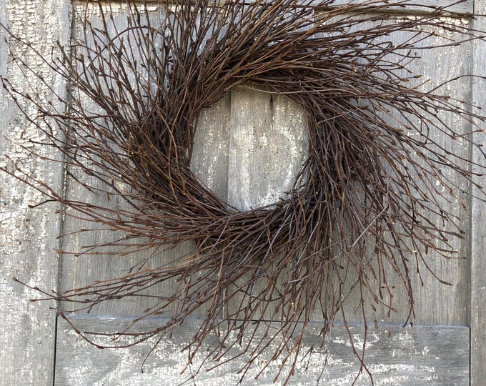 Twig Wreath, Dried Flower Wreath, Natural Twig Wreath, Large Twig ...