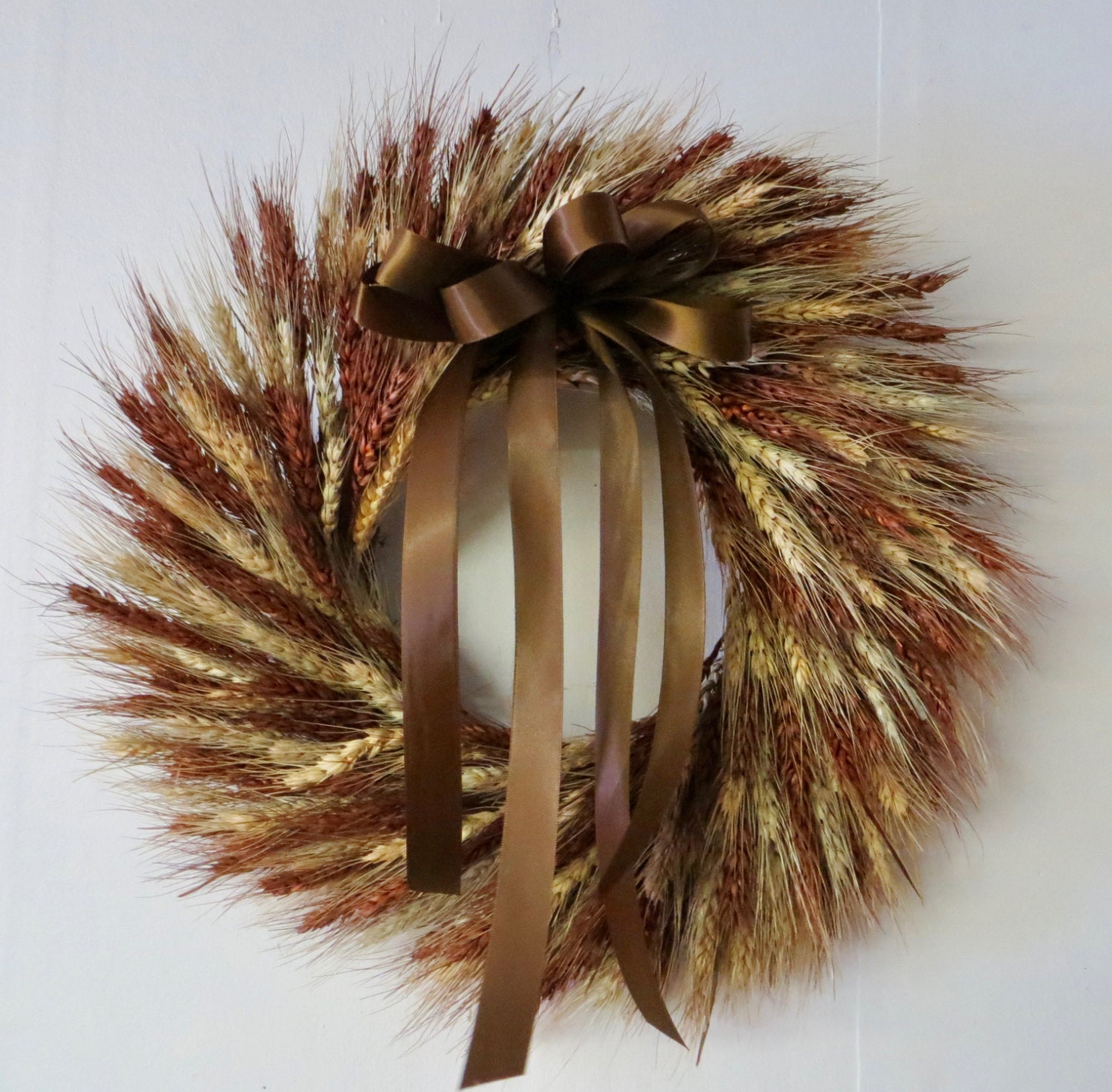 Wheat Wreath. Grain Wreath Dried Wheat Wreath Dried Grain | Etsy