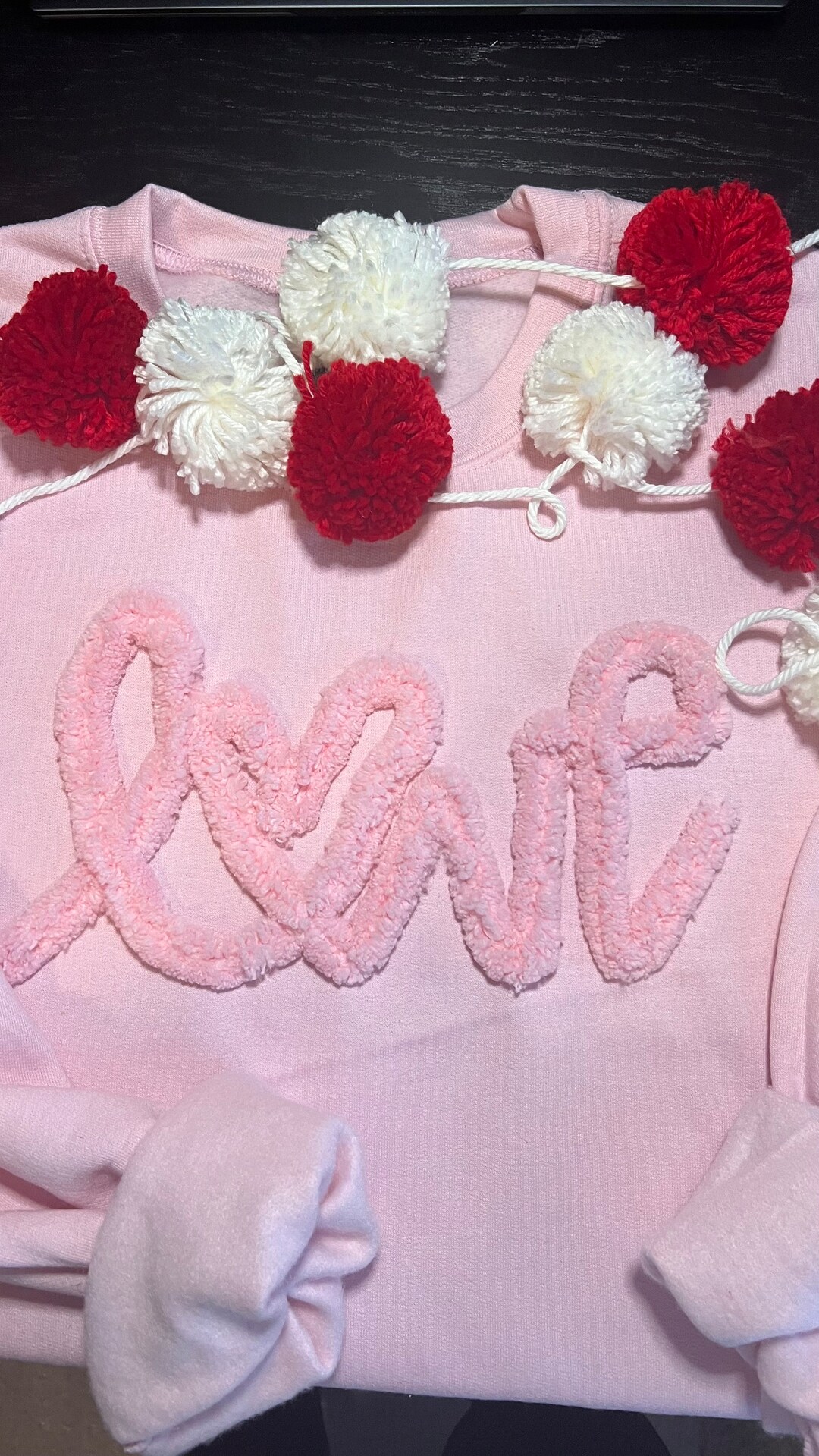 Womens Love Sweatshirt, Valentine's Sweatshirt, Chenille Yarn ...