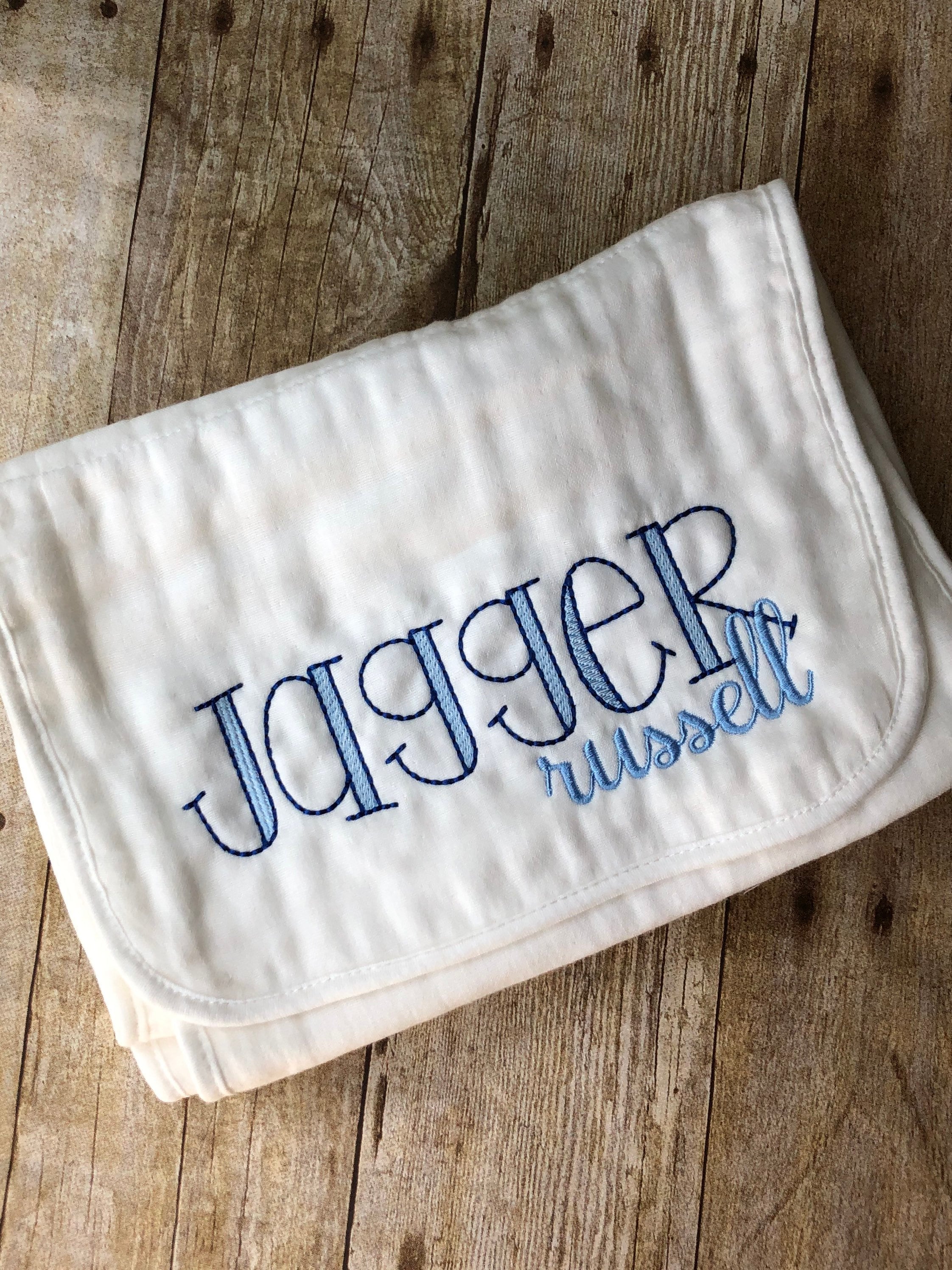 Personalized Burp Cloths, Monogram Burp Cloths, Baby Shower, Drool ...