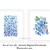 Blue Sea Glass Watercolor Art, Set of 2, Watercolor Sea Glass Printable ...