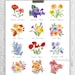 Birth Month Flowers, Flowers of the Months, Floral Poster, Digital ...