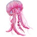 Pink Sea Creature Printable Pink Watercolor Artworks Squid - Etsy