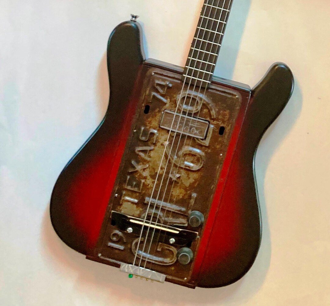 5 String Electric TX License Plate Resonator Guitar 2021-16 - Etsy