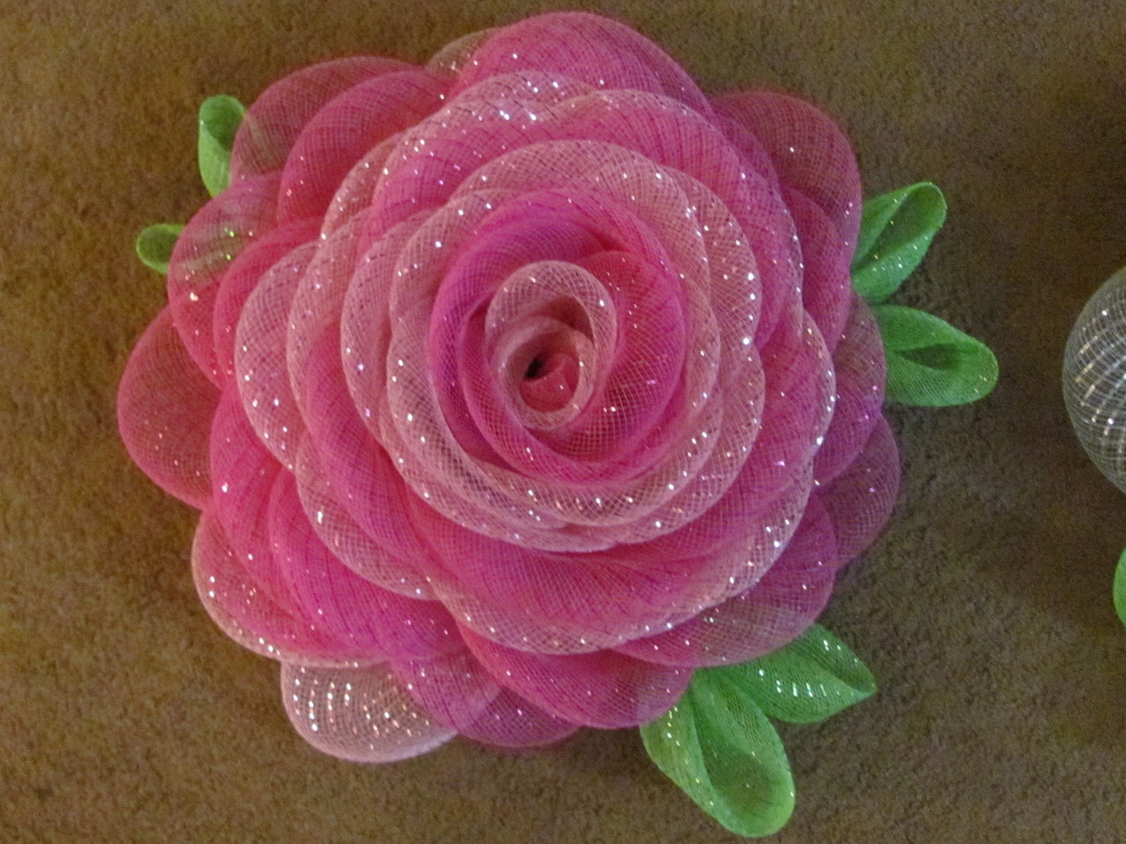 Beautiful Newly Made Deco Mesh White Rose Wreath - Etsy