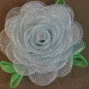 Beautiful Newly Made Deco Mesh White Rose Wreath - Etsy