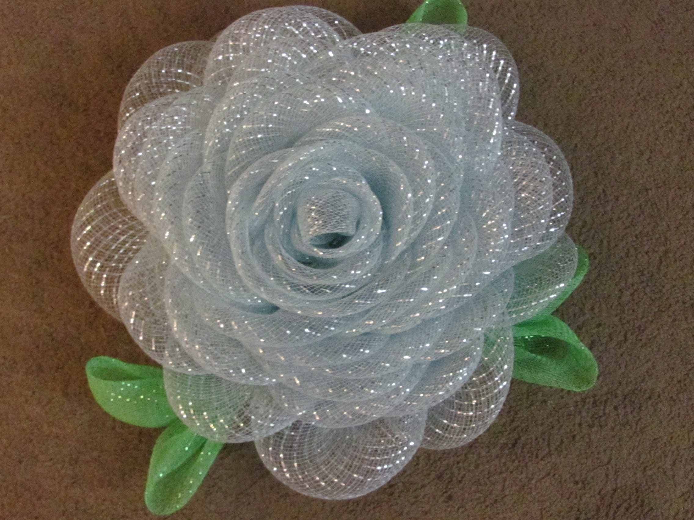 Beautiful Newly Made Deco Mesh White Rose Wreath - Etsy