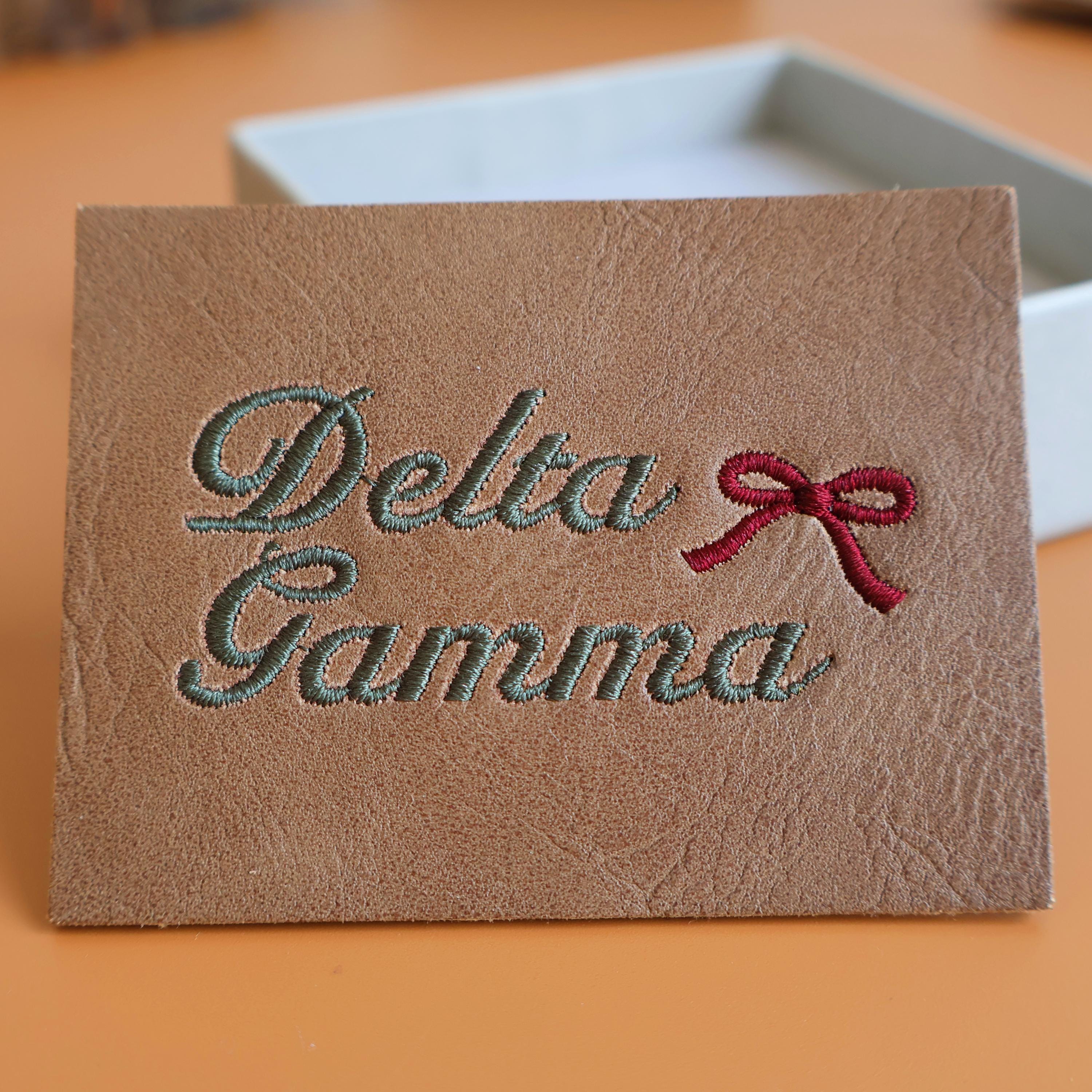 Custom Genuine Leather Embroidered Labels – Personalized Brand Tags for ...