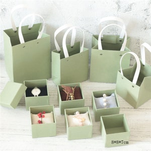 Light Green Paper Boxcraft Jewelry Gift Boxjewelry - Etsy