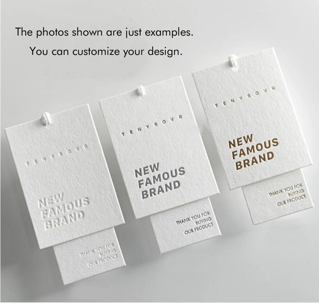 Set of 1000, Customized Double Hang Tags, Business Hang Tag, Price Tag ...