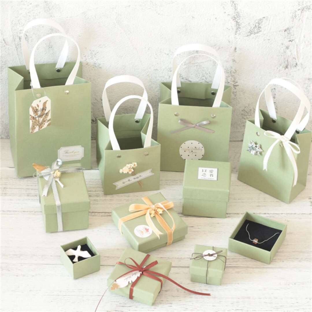 Light Green Paper Boxcraft Jewelry Gift Boxjewelry - Etsy