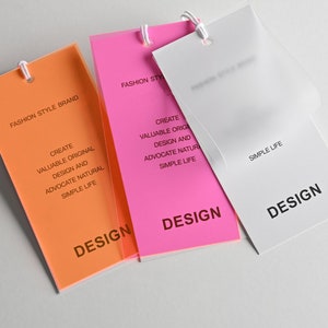 1000PCS High End Customized Plastic Printing Price Clothing Tags, Hang ...