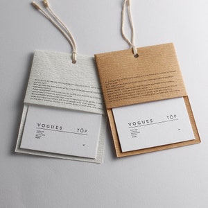 1000 Set Custom Paper Swing Tags Khaki / White Paper Hang - Etsy