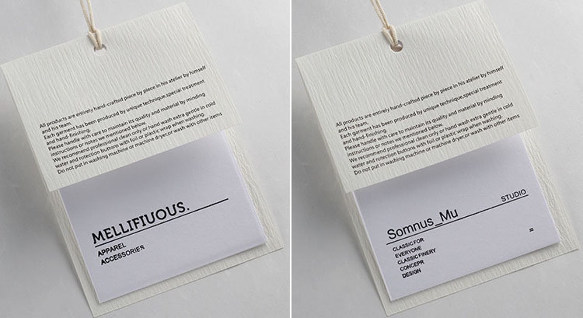 1000 Set Custom Paper Swing Tags, Khaki / White Paper Hang Tag,with String , for Clothing With ...
