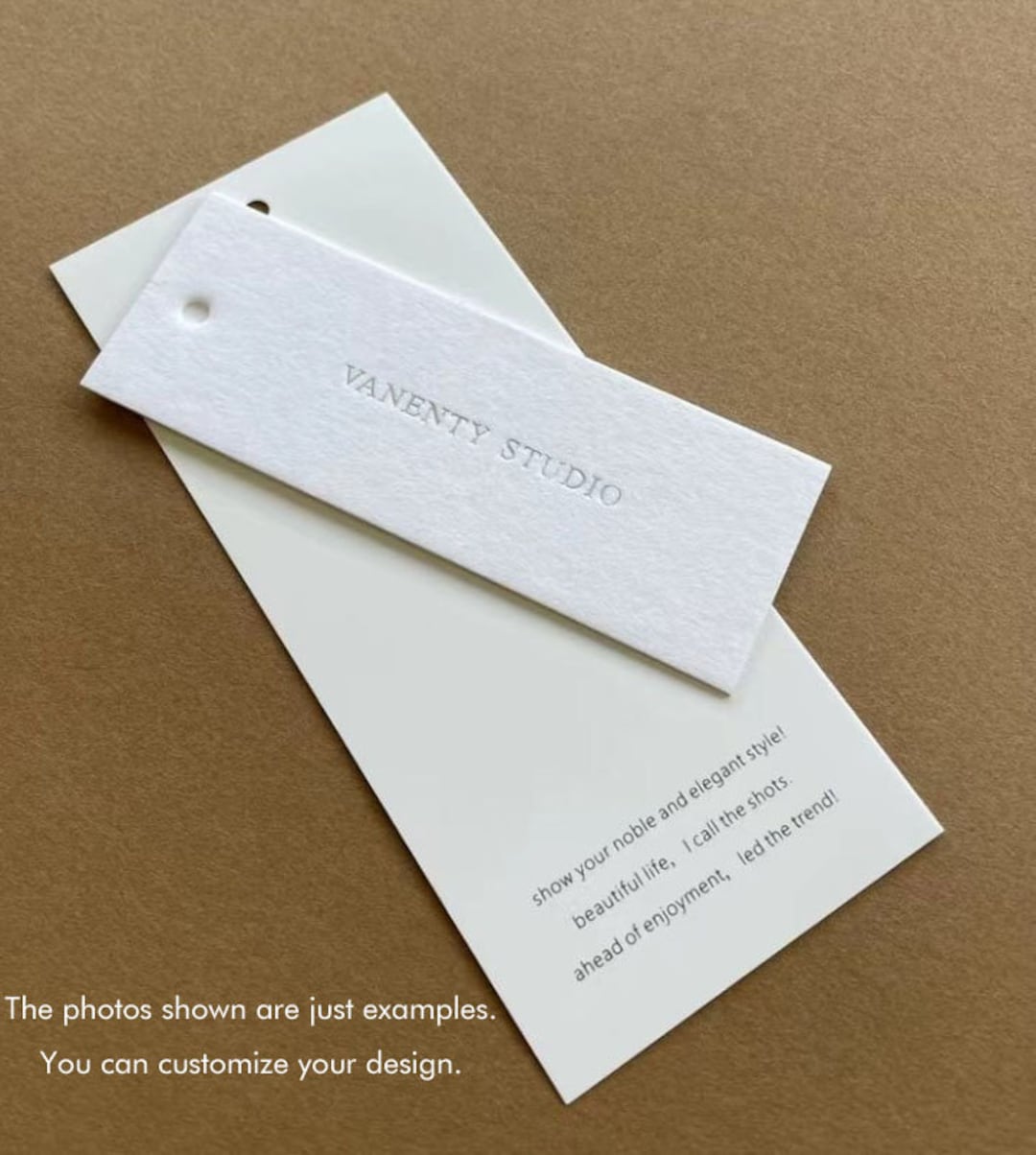 1000 Custom Double Hang Tags, Hot Stamping Tags, Clothing Hang Tag ...