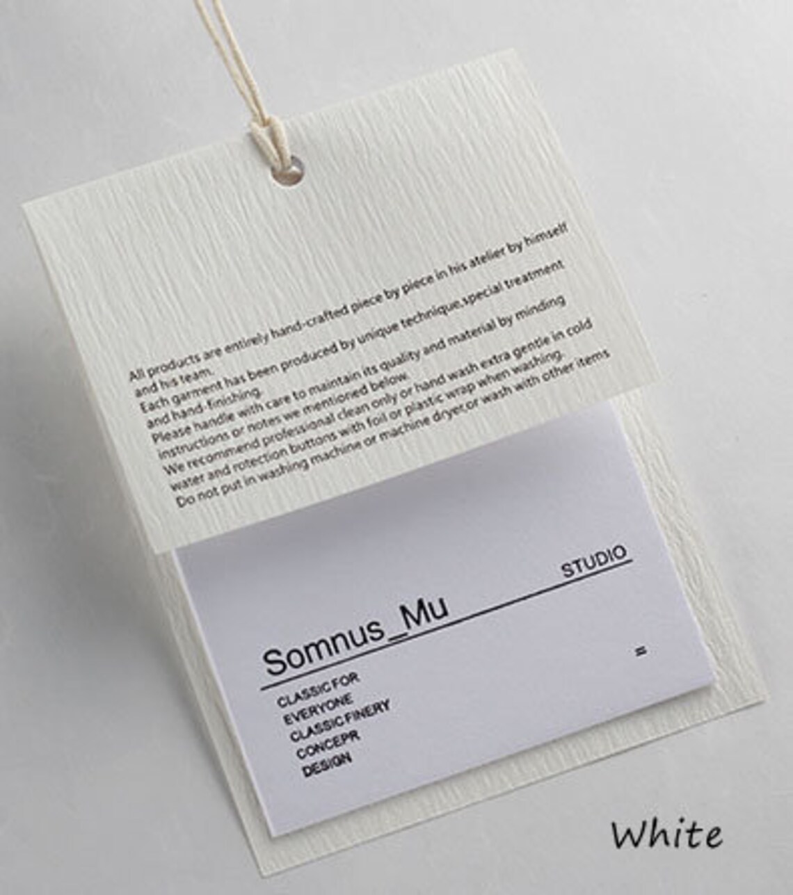 1000 Set Custom Paper Swing Tags, Khaki / White Paper Hang Tag,with String , for Clothing With ...