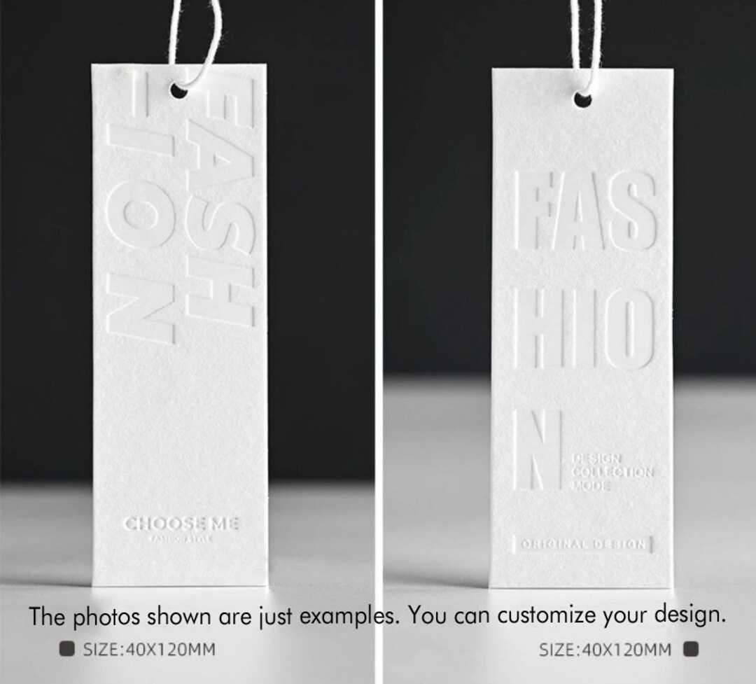 Set of 1000, Customized Hang Tags, High-grade Product Tag, Custom Logo ...