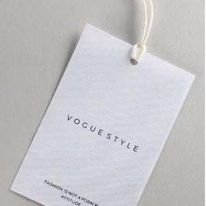 1000 Pcs Custom Cotton Hang Tag, Beige / White Cotton Hang Tag, Fabric ...