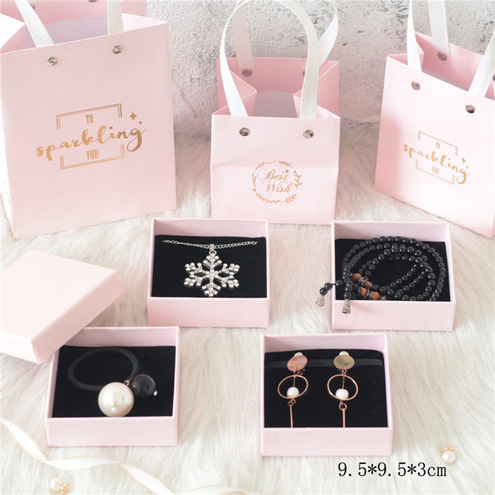 Light Pink Paper Boxjewelry Boxrings Box Craft Jewelry Gift - Etsy