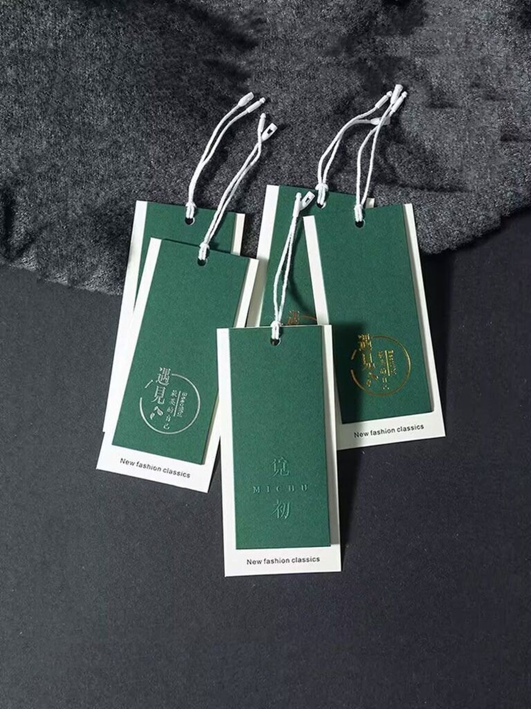 Custom Green Hang Tags Choose Your Material, Size, Color & Design to ...