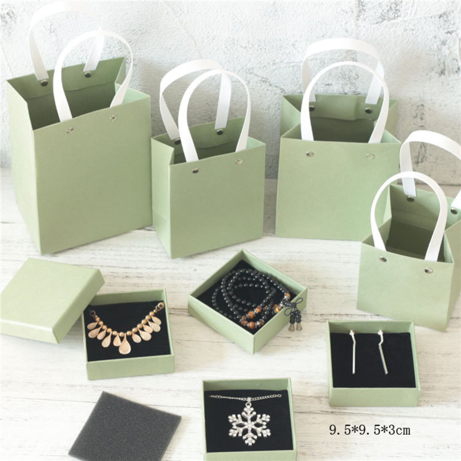 Light Green Paper Boxcraft Jewelry Gift Boxjewelry - Etsy
