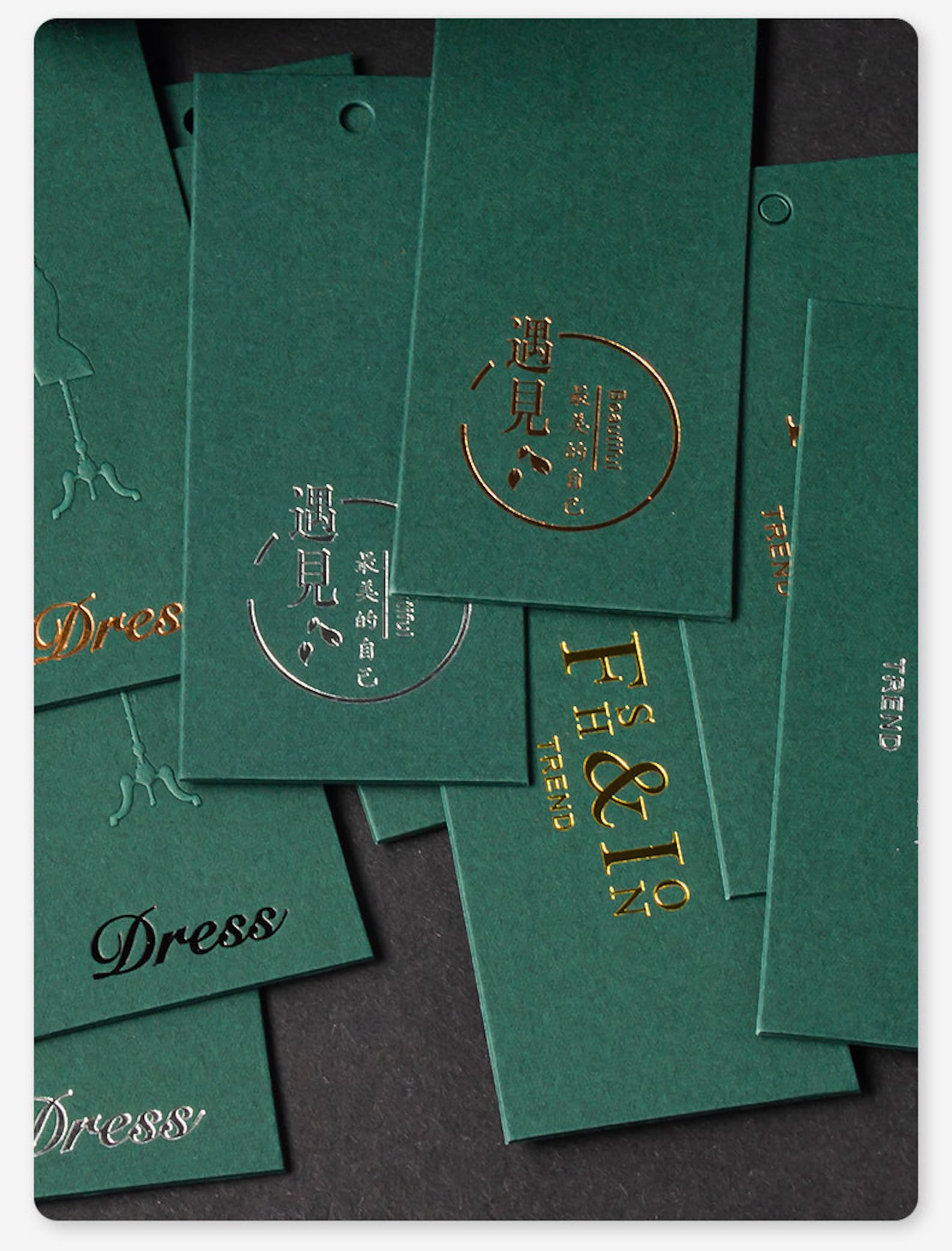 Custom Green Hang Tags Choose Your Material Size Color & - Etsy