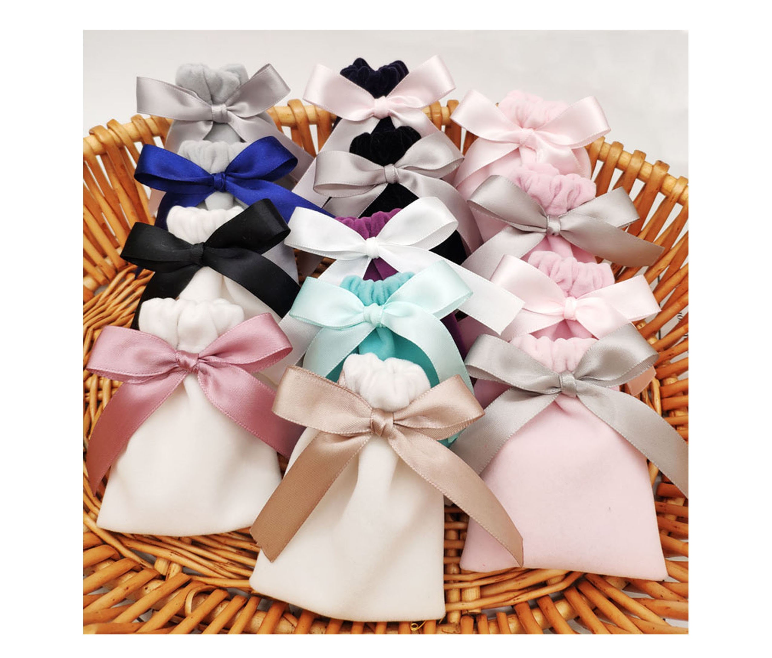 100 bags small plush velvet drawstring ribbon pouch Pocket | Etsy