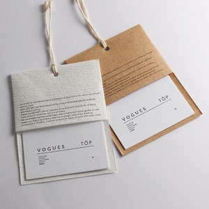 1000 Set Custom Paper Swing Tags, Khaki / White Paper Hang Tag,with ...