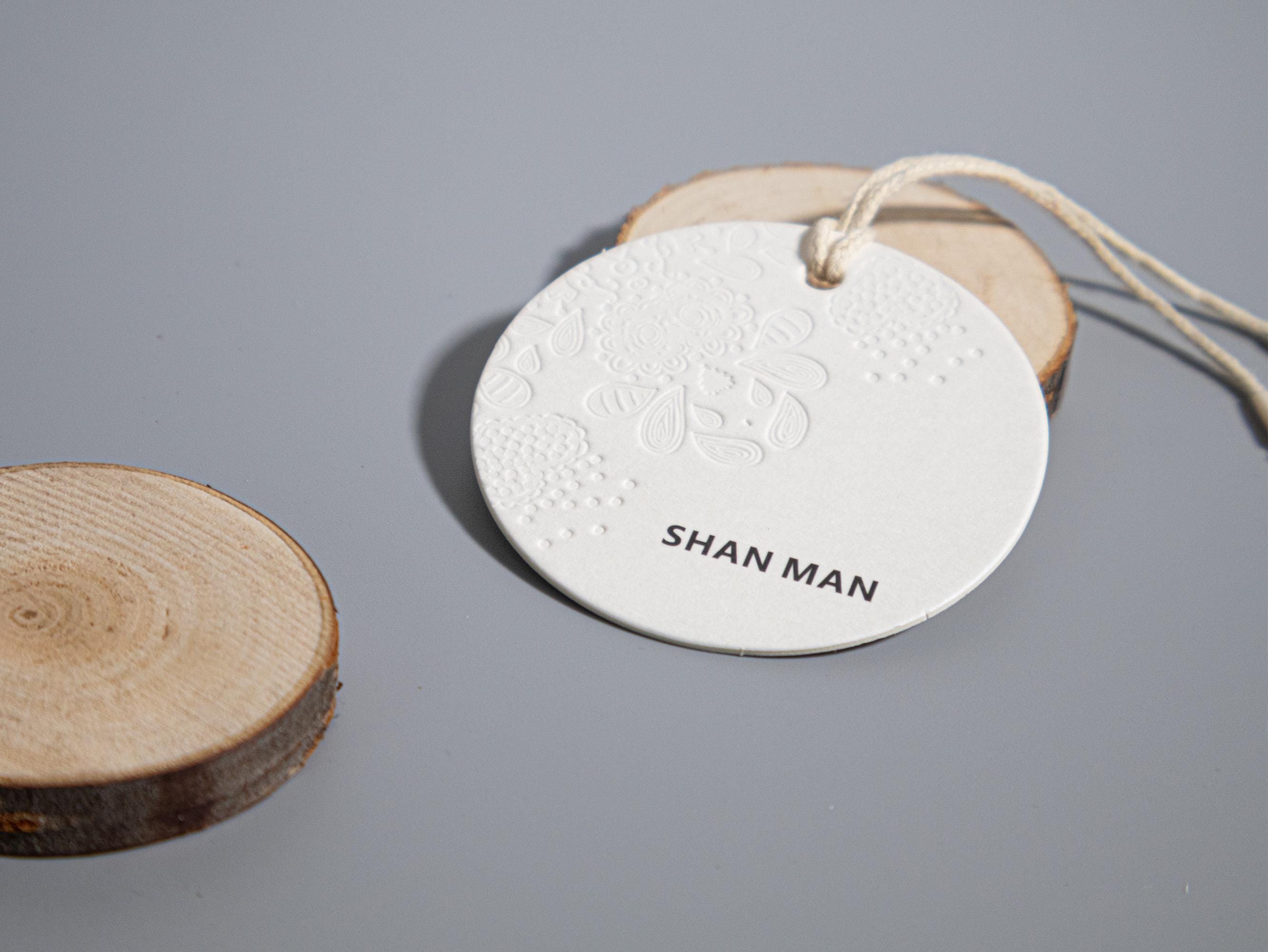 1000PCS Custom Round Hang Tag | Eco Friendly Paper Debossing Hang Tag ...