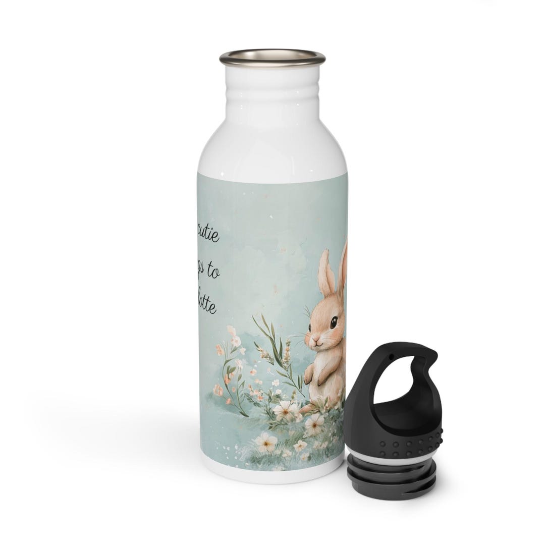 Personalized Bunny Water Bottle, Easter Gift, Eco-friendly Hydration ...