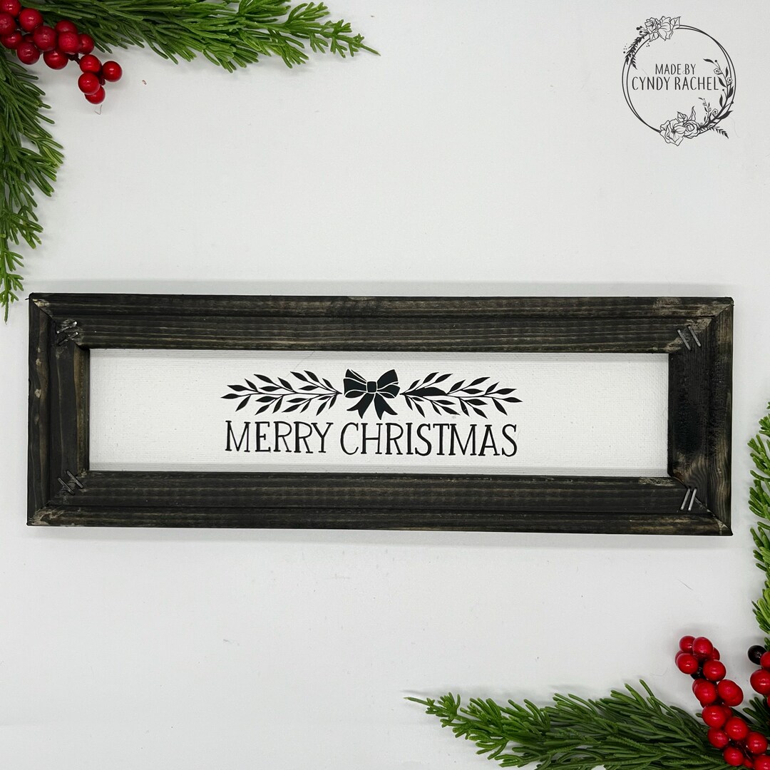 Merry Christmas Sign Happy Holidays Winter Decor Wall Decor Happy ...