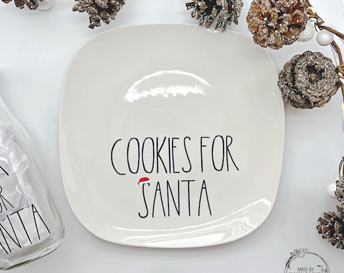 Santa Plate, Cookie Plate for Santa, Christmas Cookie Plate, Santa ...