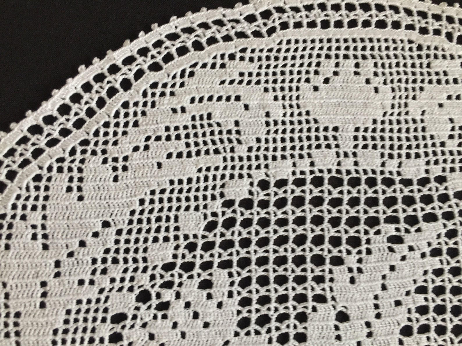 Mary Card Designed "thistle D'oyley" Filet Crochet Lace Doily English ...