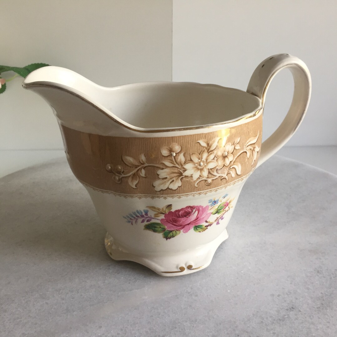 Marlboro Royal Petal Grindley Vintage Pitcher With Art Deco Dresden ...