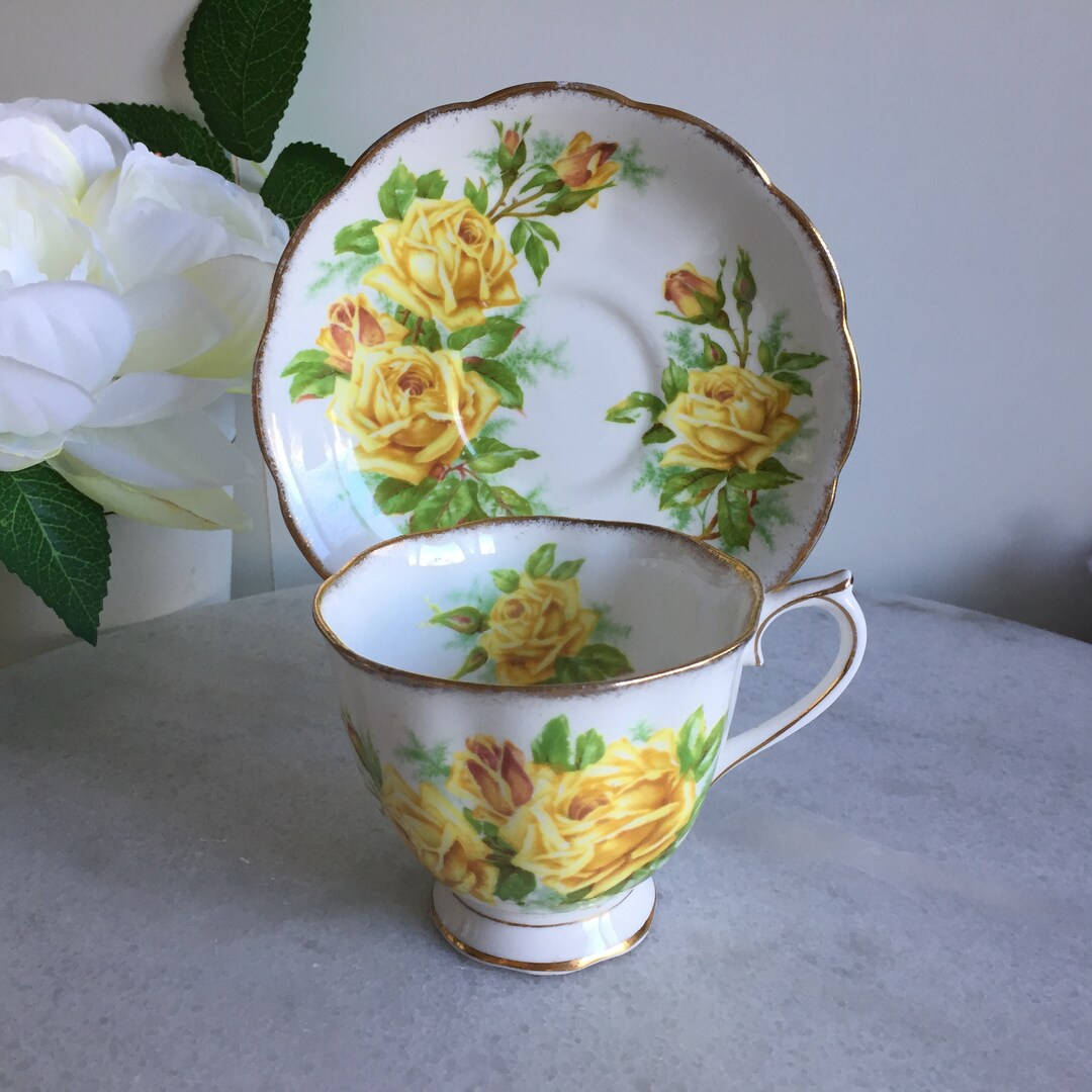 Rare Vintage Royal Albert Tea Rose Pattern Porcelain Demitasse Teacup ...