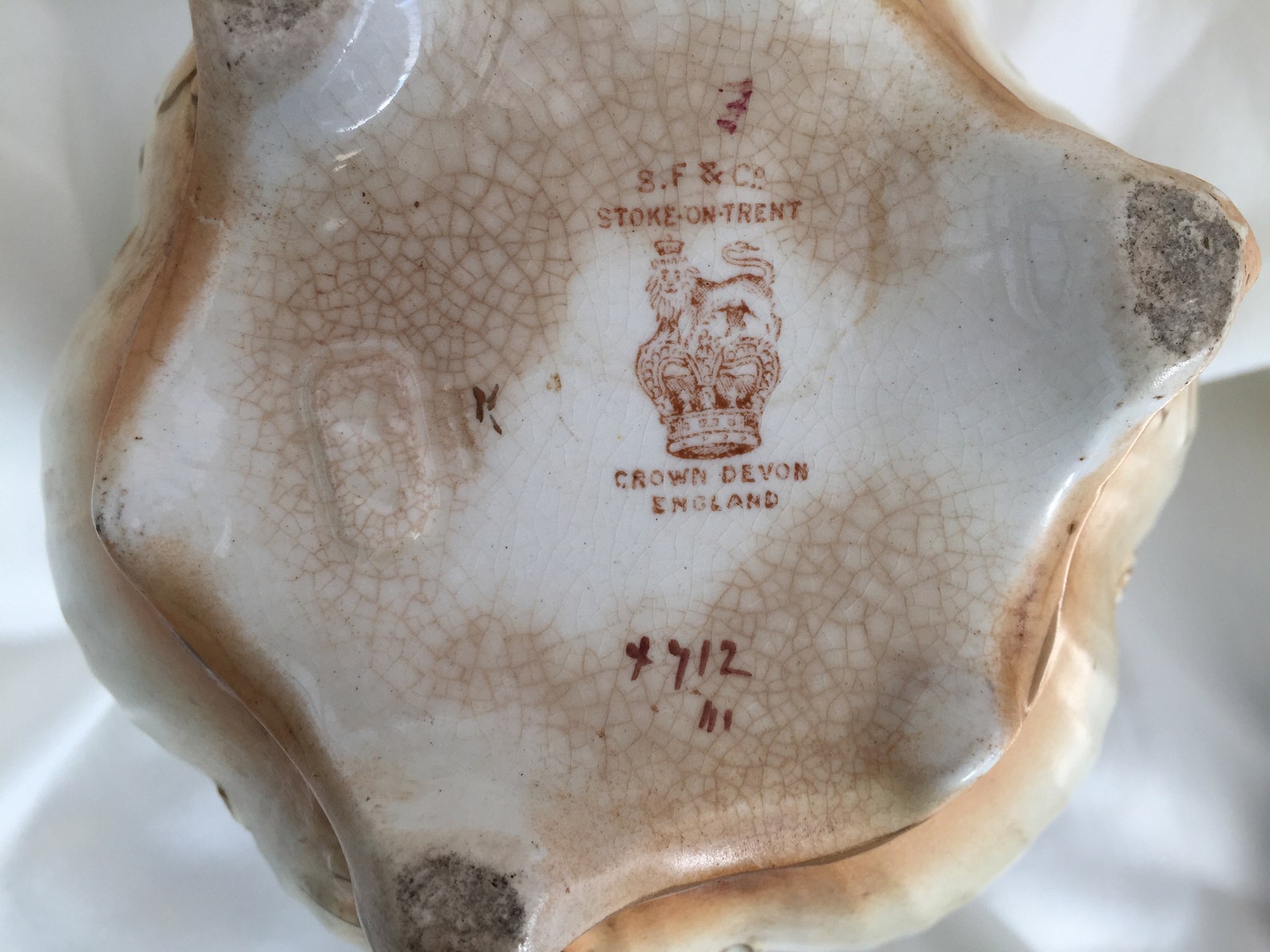 Art Deco Vintage Crown Devon S. Fielding Hand Painted Gold | Etsy