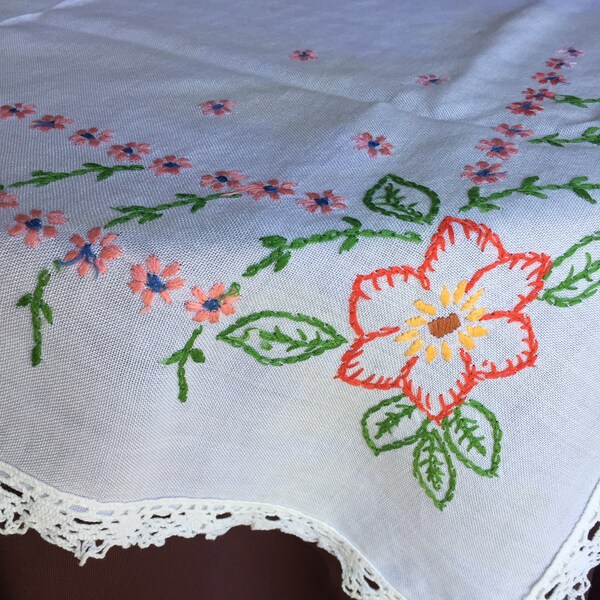 Embroidered Tablecloth - Etsy