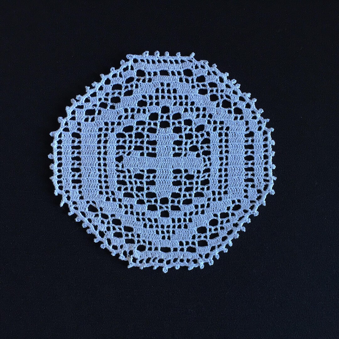 ARABESQUE D'oyley Mary Card Designed Crochet Lace Doily (USA Chart No ...