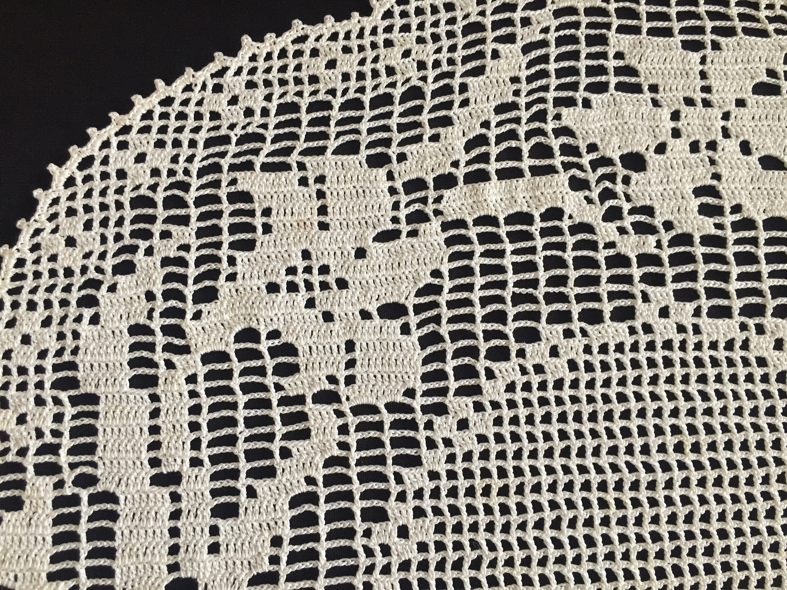 Mary Card Designed "lacey LILY Round or Oval Mat" Filet Crochet Lace ...