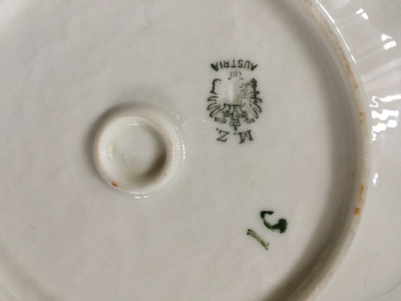M Z Austria Marks Antique M.Z. Austria Porcelain Vase And Pair Of