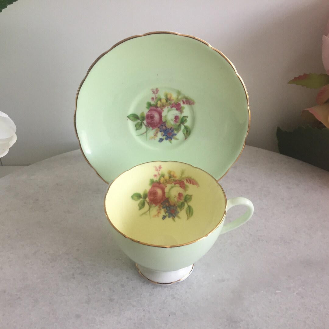 Rare English Vintage FOLEY Bone China Espresso Coffe Cup and Saucer Set ...