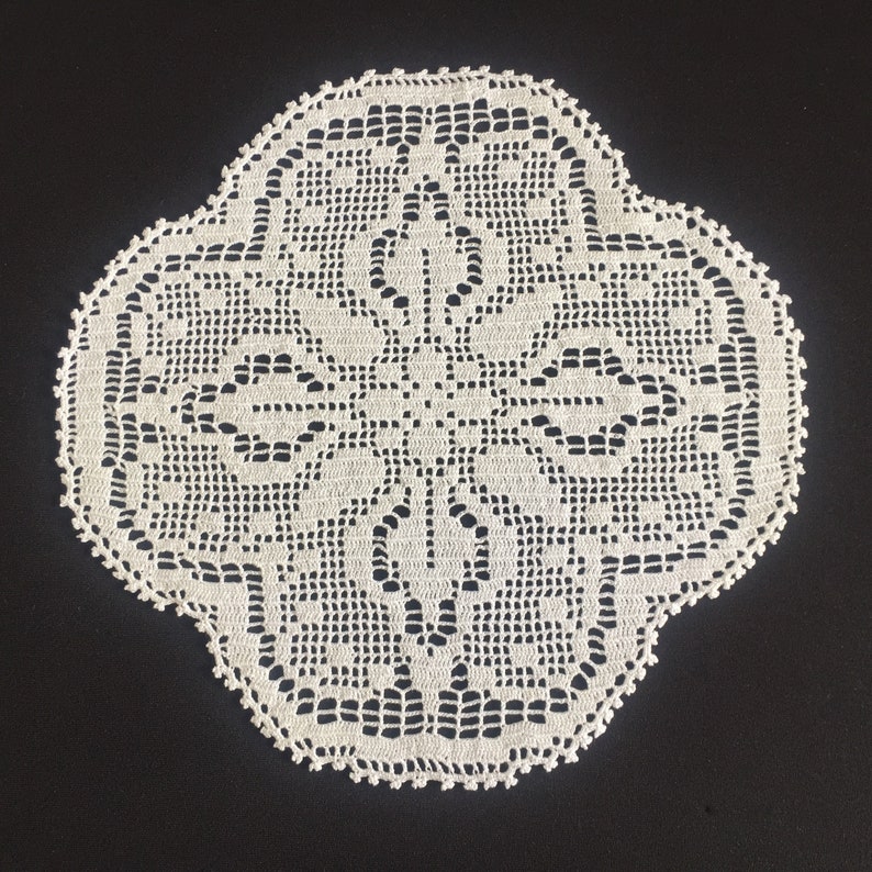 Vintage Lily of the Valley Crochet Doily, Art Deco Lace, Mary Card ...