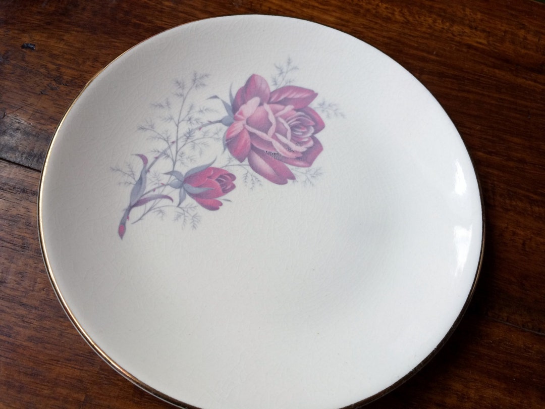 Vintage Swinnertons Staffordshire "luxor Vellum" 7" Side Plate Red ...