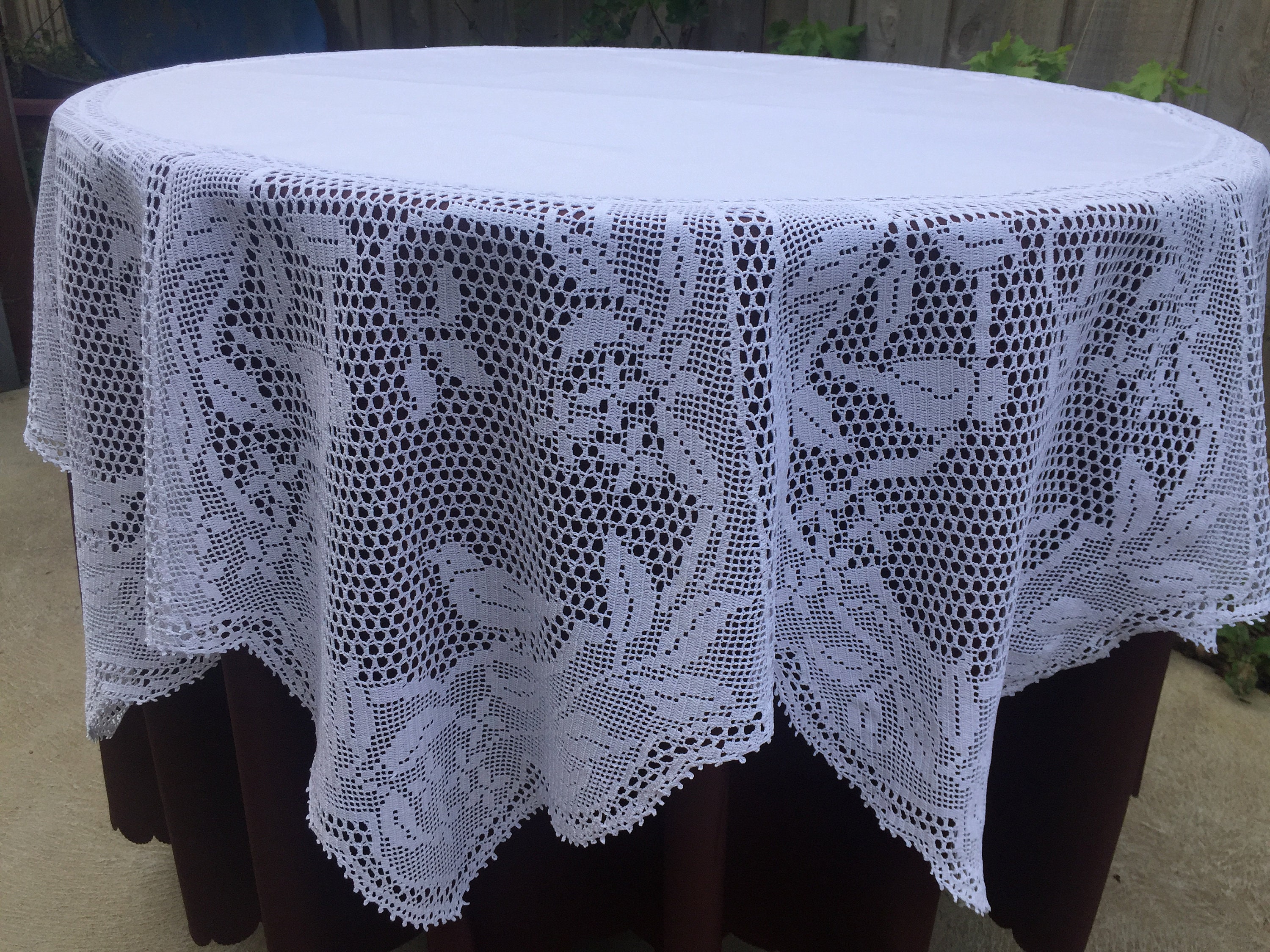 Mary Card Crochet Lace Tablecloth: Wild Clematis, Australian Chart - Etsy