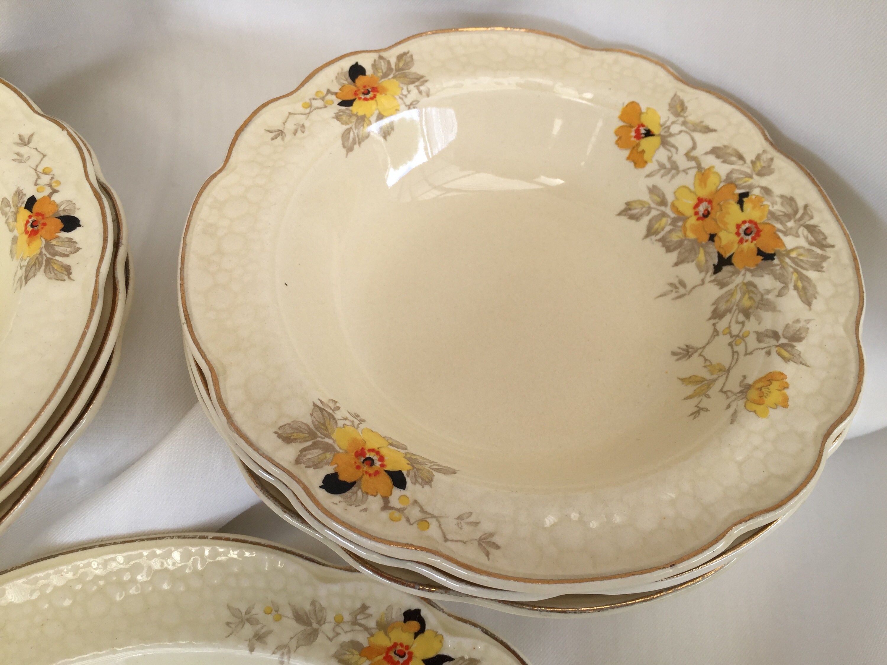 J & G Meakin Sunshine Crown Set of 6 Small Dessert Bowls with | Etsy