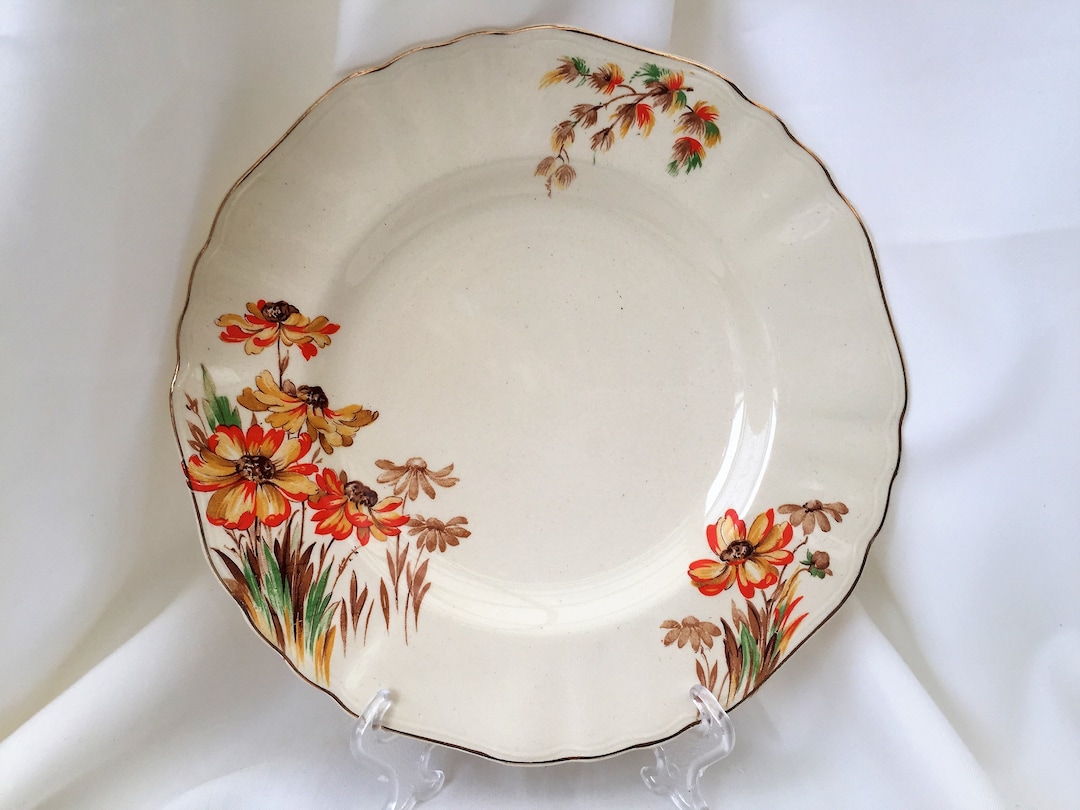 J & G Meakin Floral Sunrise Pattern 9" Vintage Salad Plate - Etsy